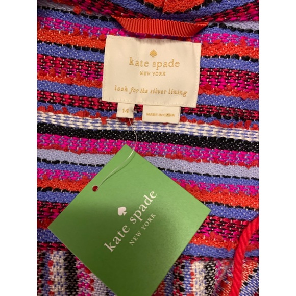 kate spade | Jackets & Coats | Kate Spade Stripe Texture Tweed Peplum ...